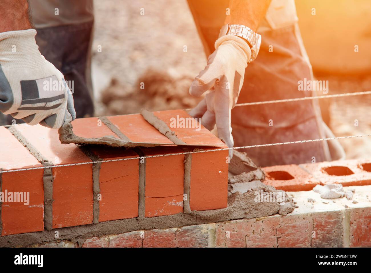 Setting up the construction site hi-res stock photography and images ...