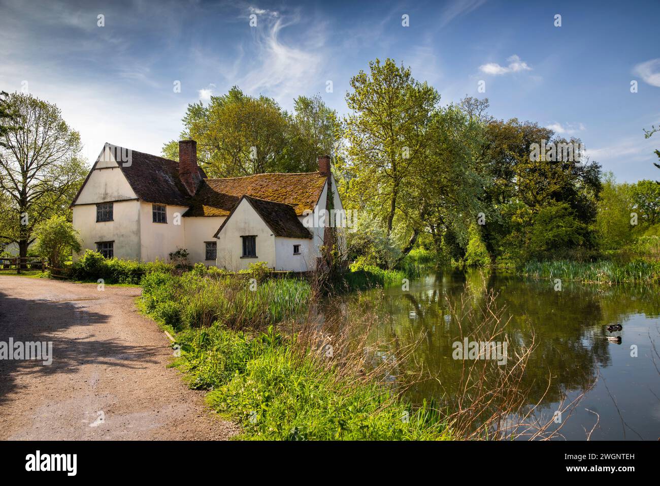 UK, England, Suffolk, Flatford, Willy Lott’s House Stock Photo - Alamy