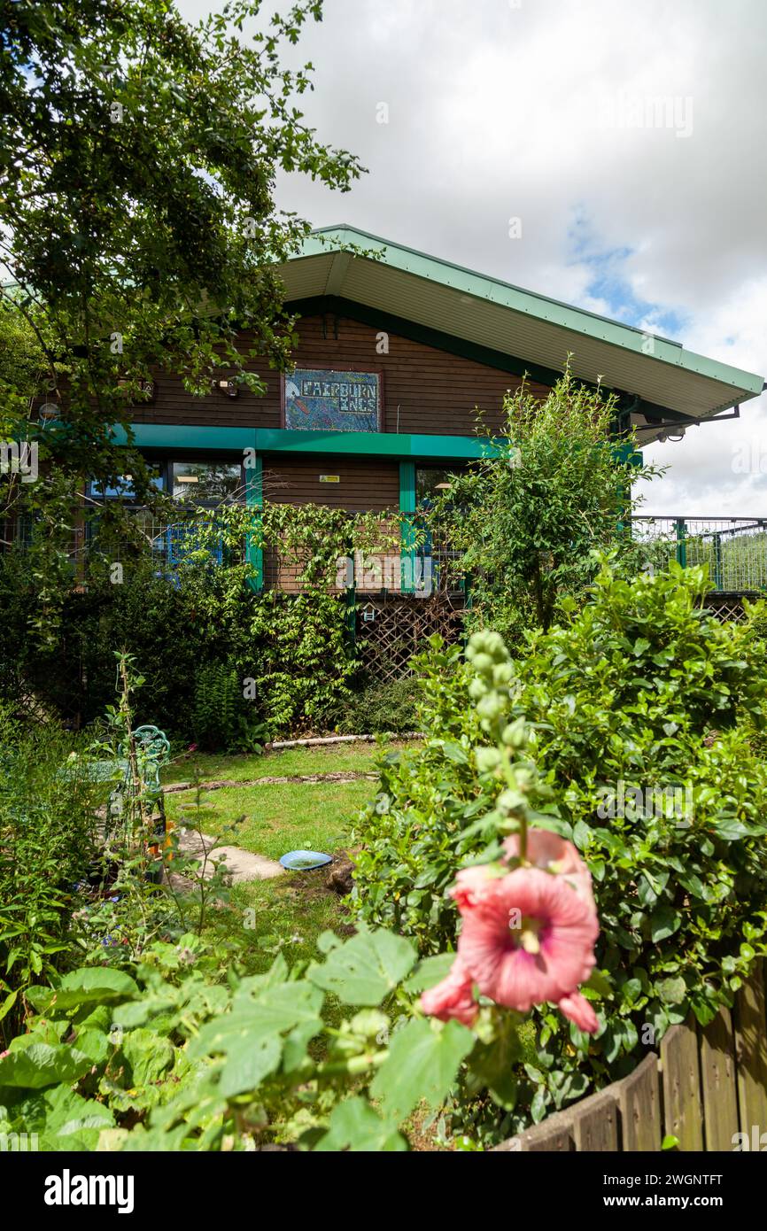 The cafe and visitor centre at fairburn ings nature reserve Stock Photo ...
