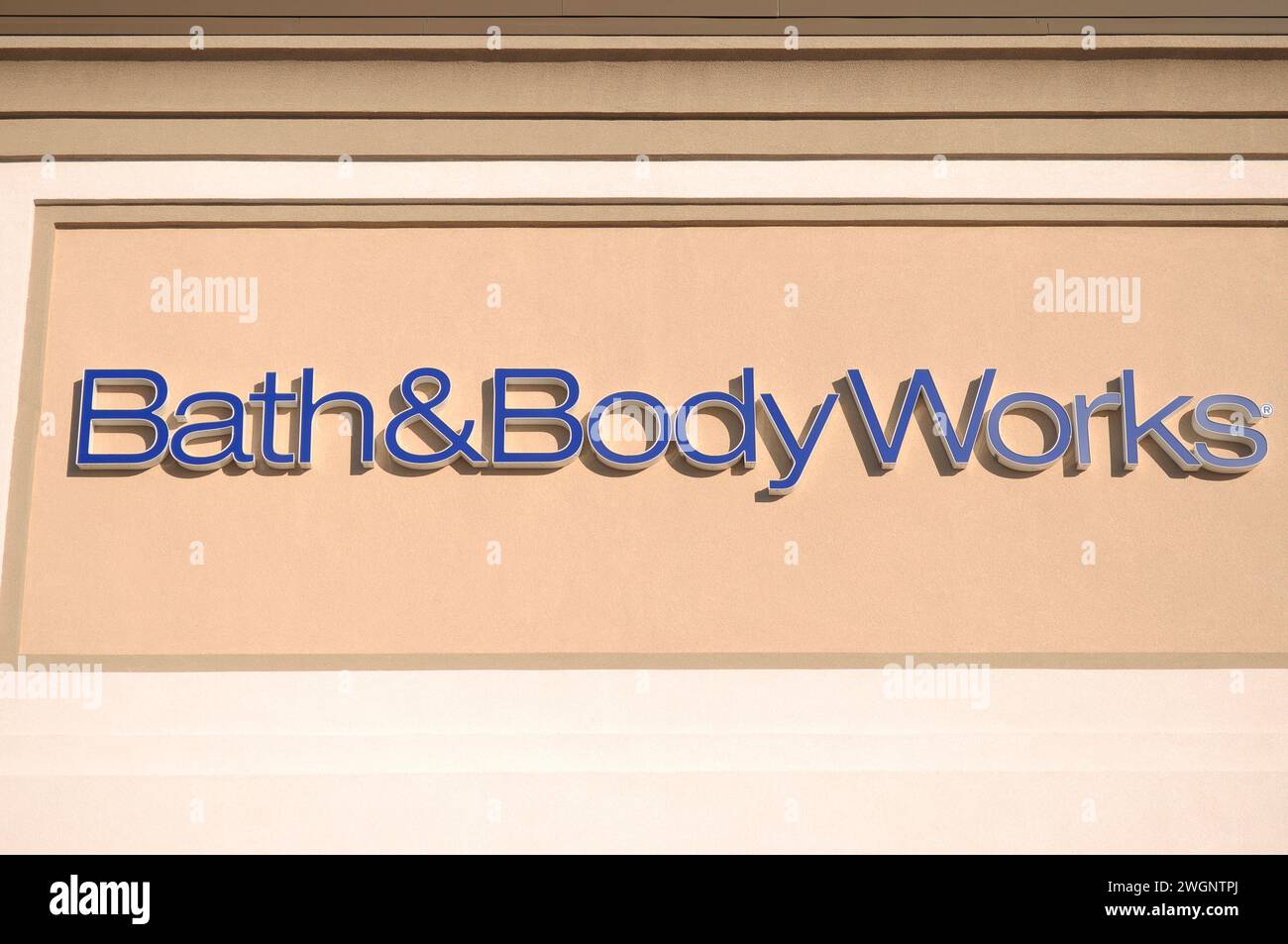 New York, United States. 05th Feb, 2024. The Bath & Body Works logo is ...