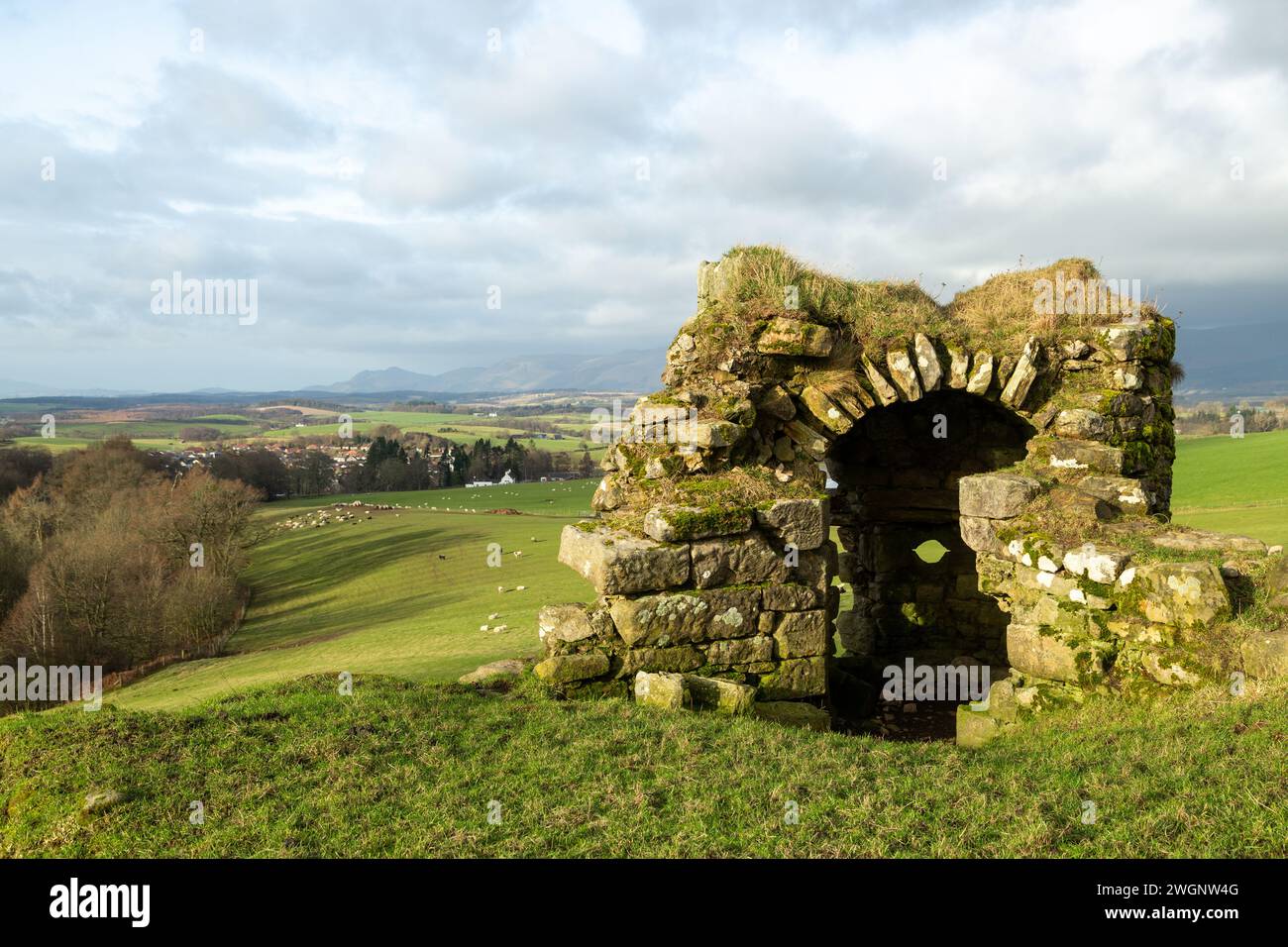 The ruined remains of Killernie Castle near the village of Saline Fife ...