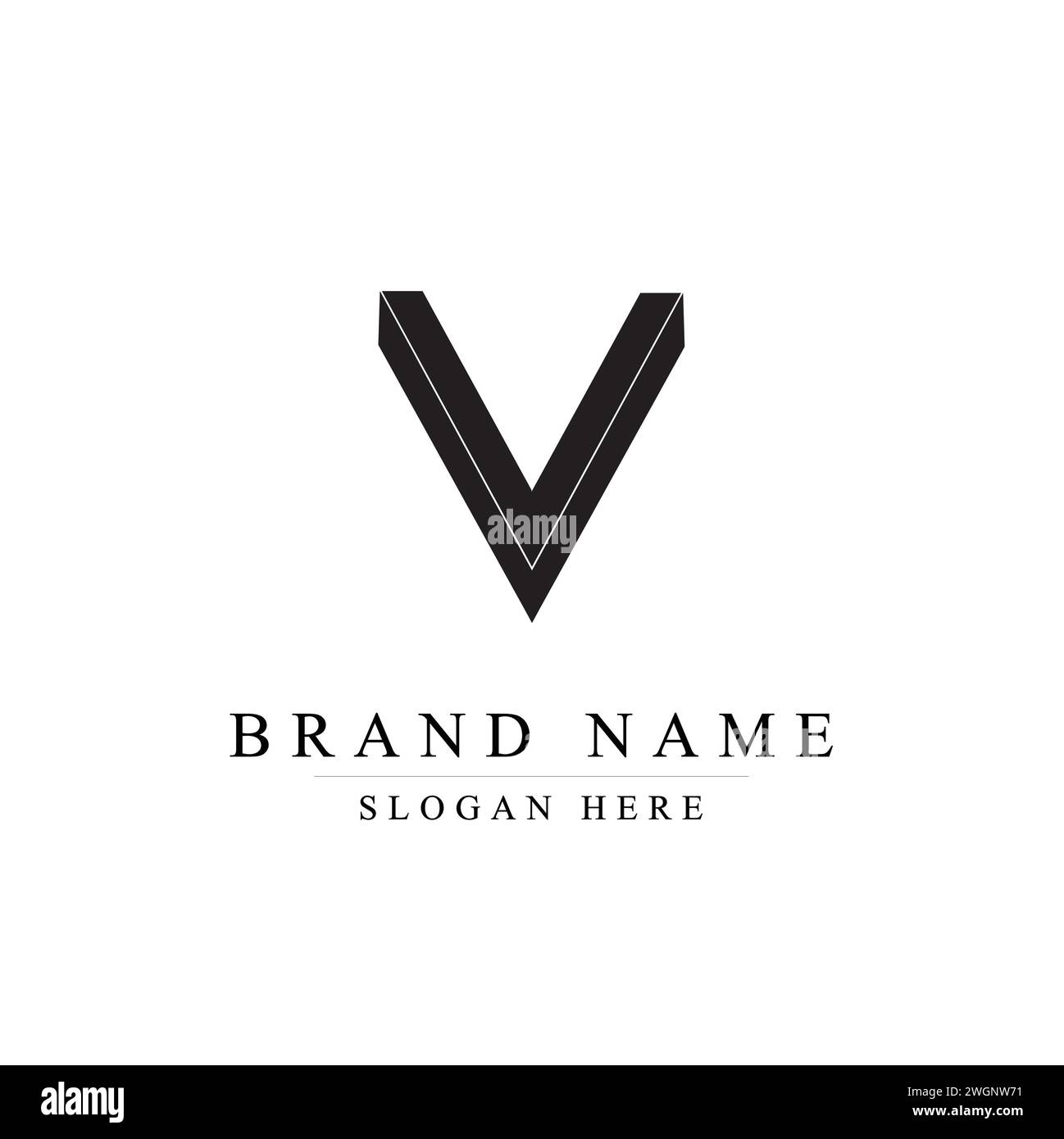 3d v logo Stock Vector Images - Alamy