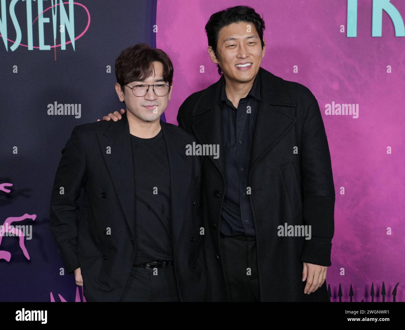(L-R) Lee Min-woo and Ko Jun at the Focus Features' LISA FRANKENSTEIN ...