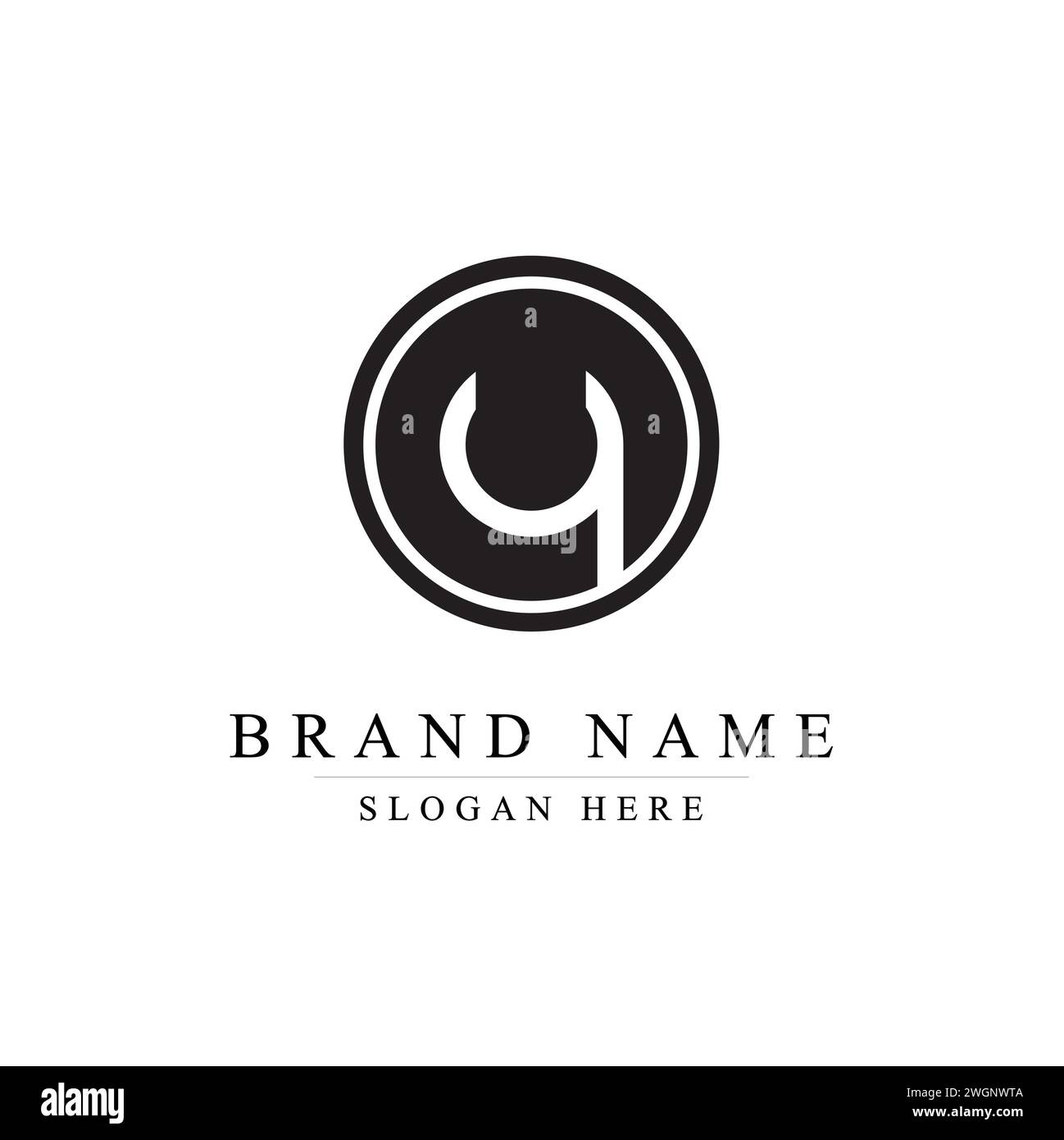 Black elegant letter logo Cut Out Stock Images & Pictures - Alamy