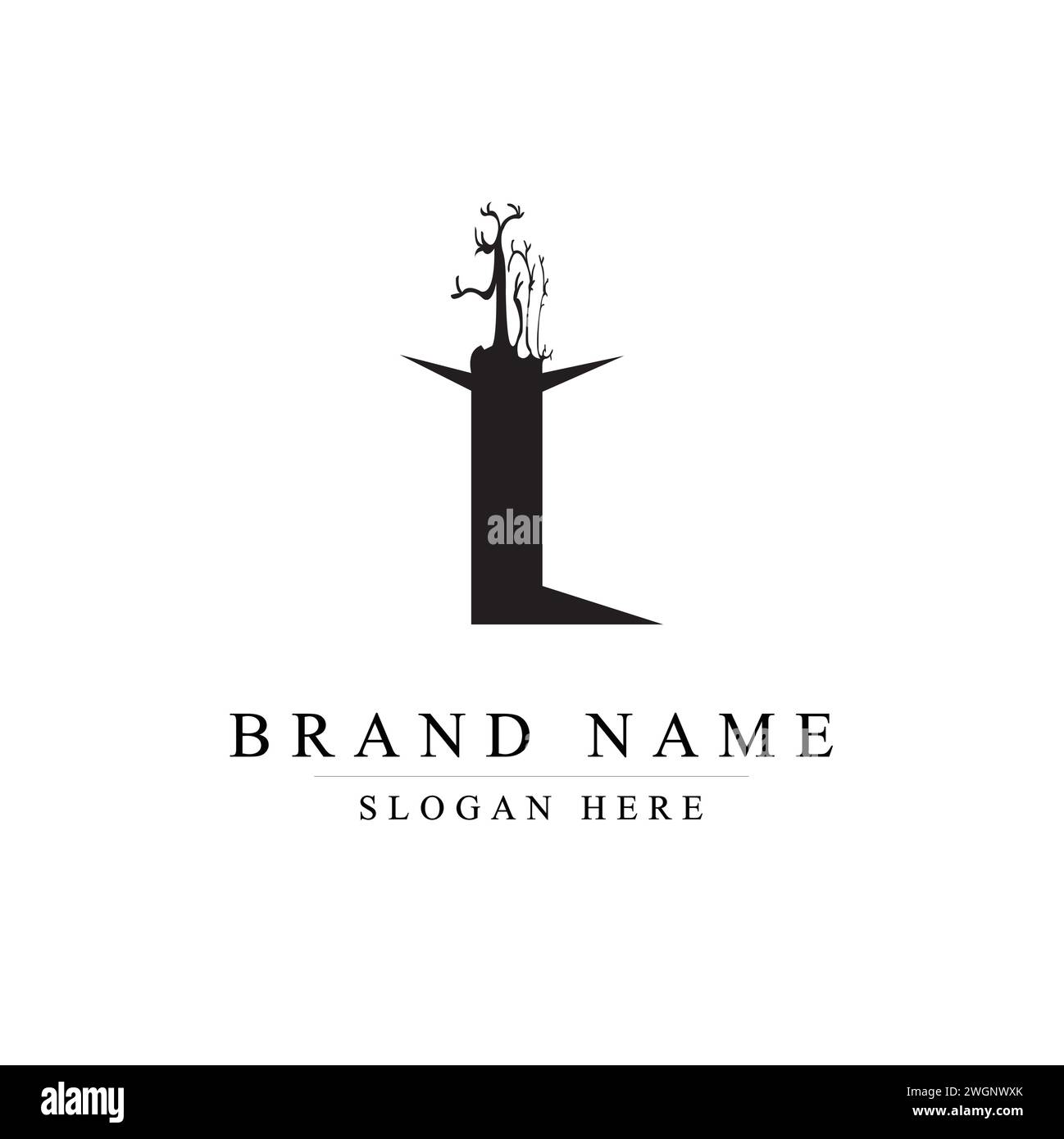 The Tree-Inspired T Logo for Premium Brands, The Tree-Inspired T Logo ...