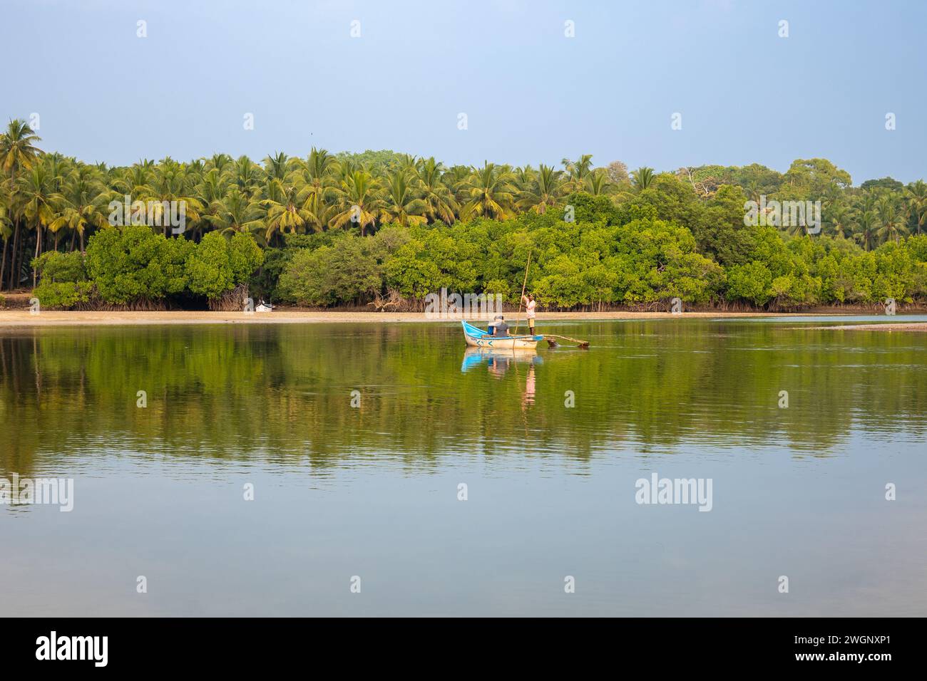 Agonda, Goa, India, Landscape of lagoon of Agonda , Editorial only ...