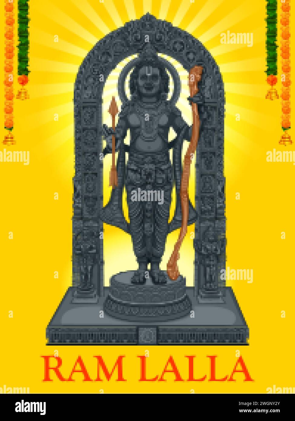 illustration of religious background of idol of Shri Ram of Janmbhoomi ...