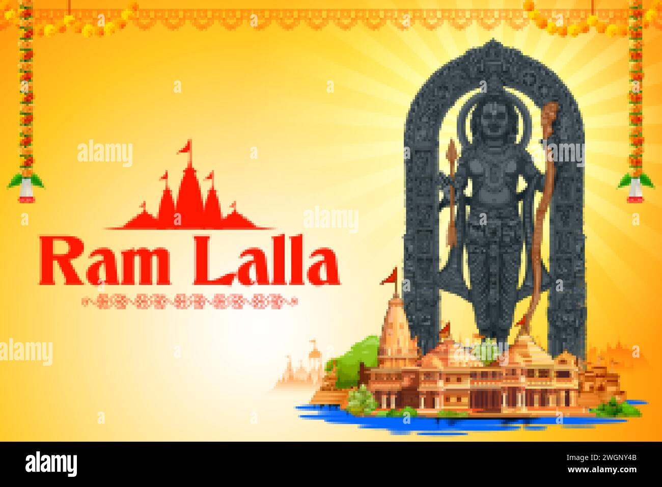 illustration of religious background of idol of Shri Ram of Janmbhoomi ...