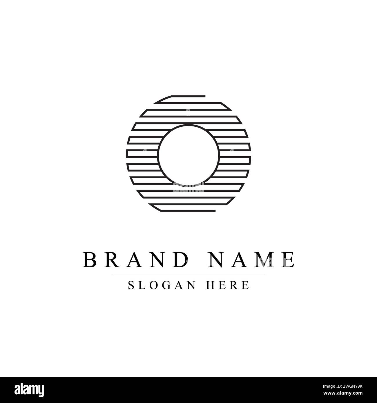 Monogram logo letter o lines abstract modern art vector illustration ...