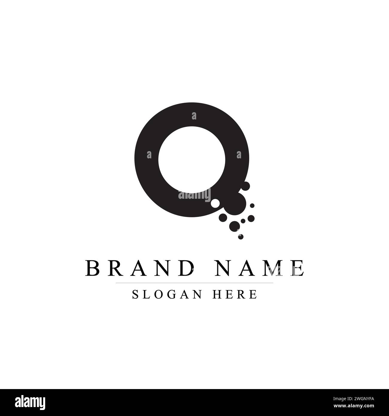 letter O logo bubble effect vector design, O logo with water effect ...