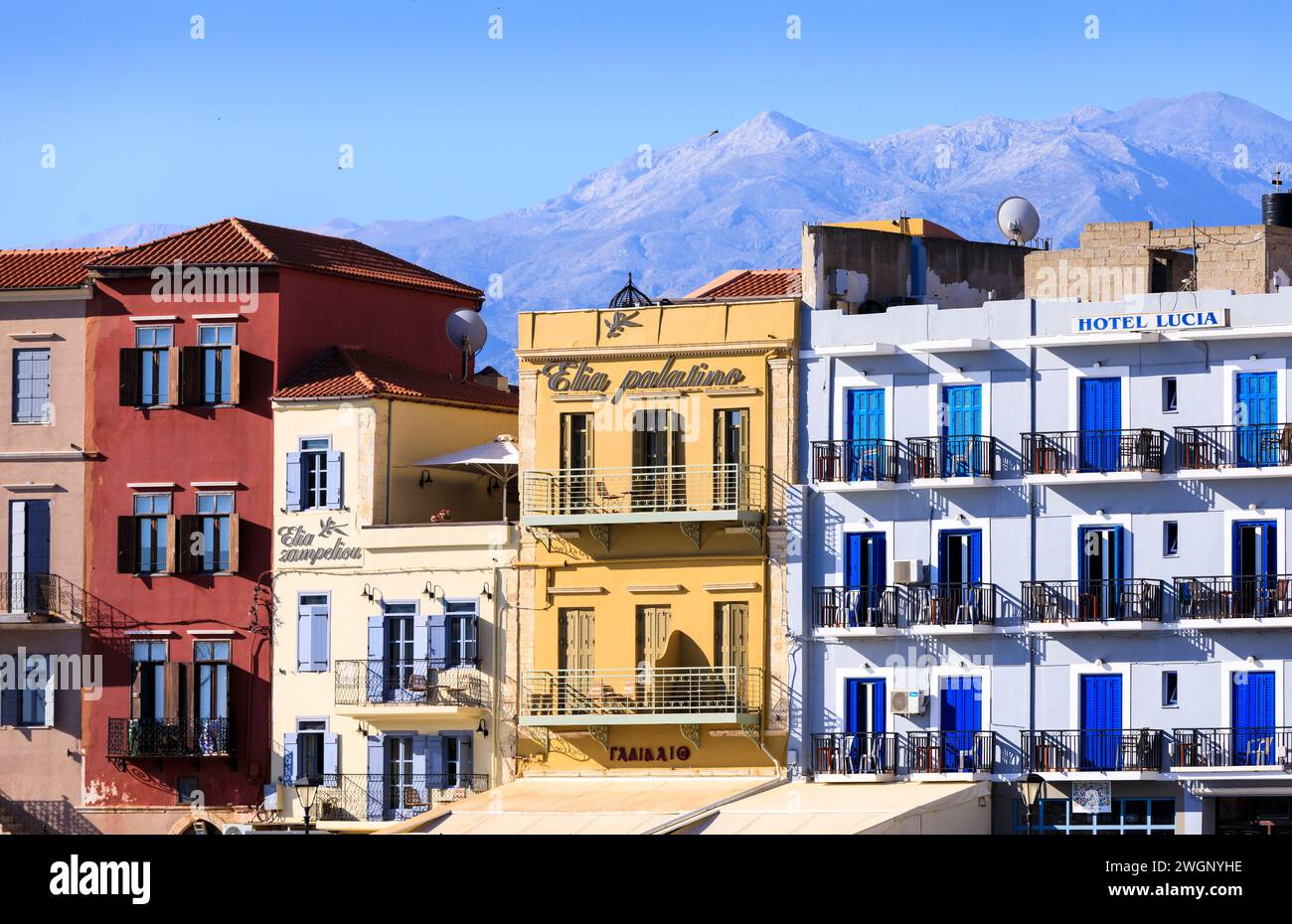 Chania town mountains hi-res stock photography and images - Alamy