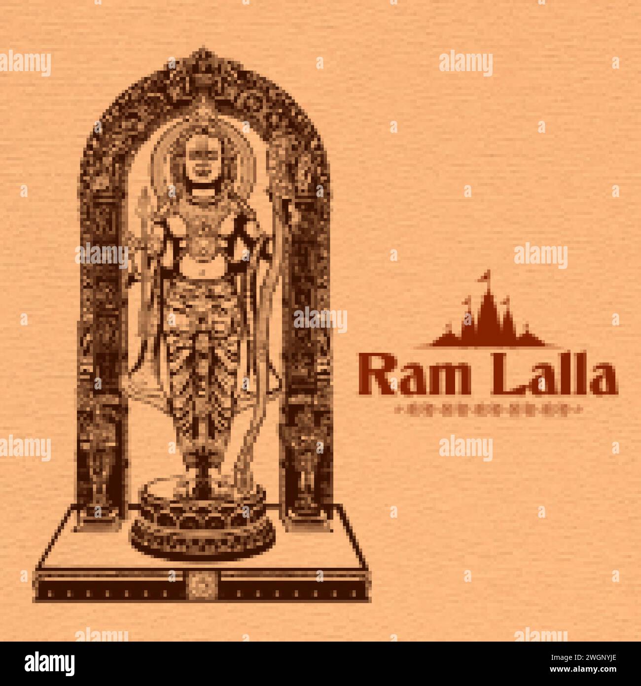 illustration of religious background of idol of Shri Ram of Janmbhoomi ...