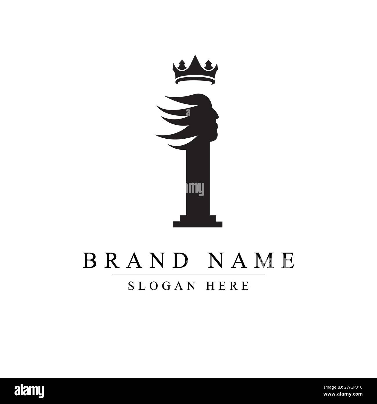 Elegant Chess Piece Logo Design, Chess piece logo with letter I concept ...