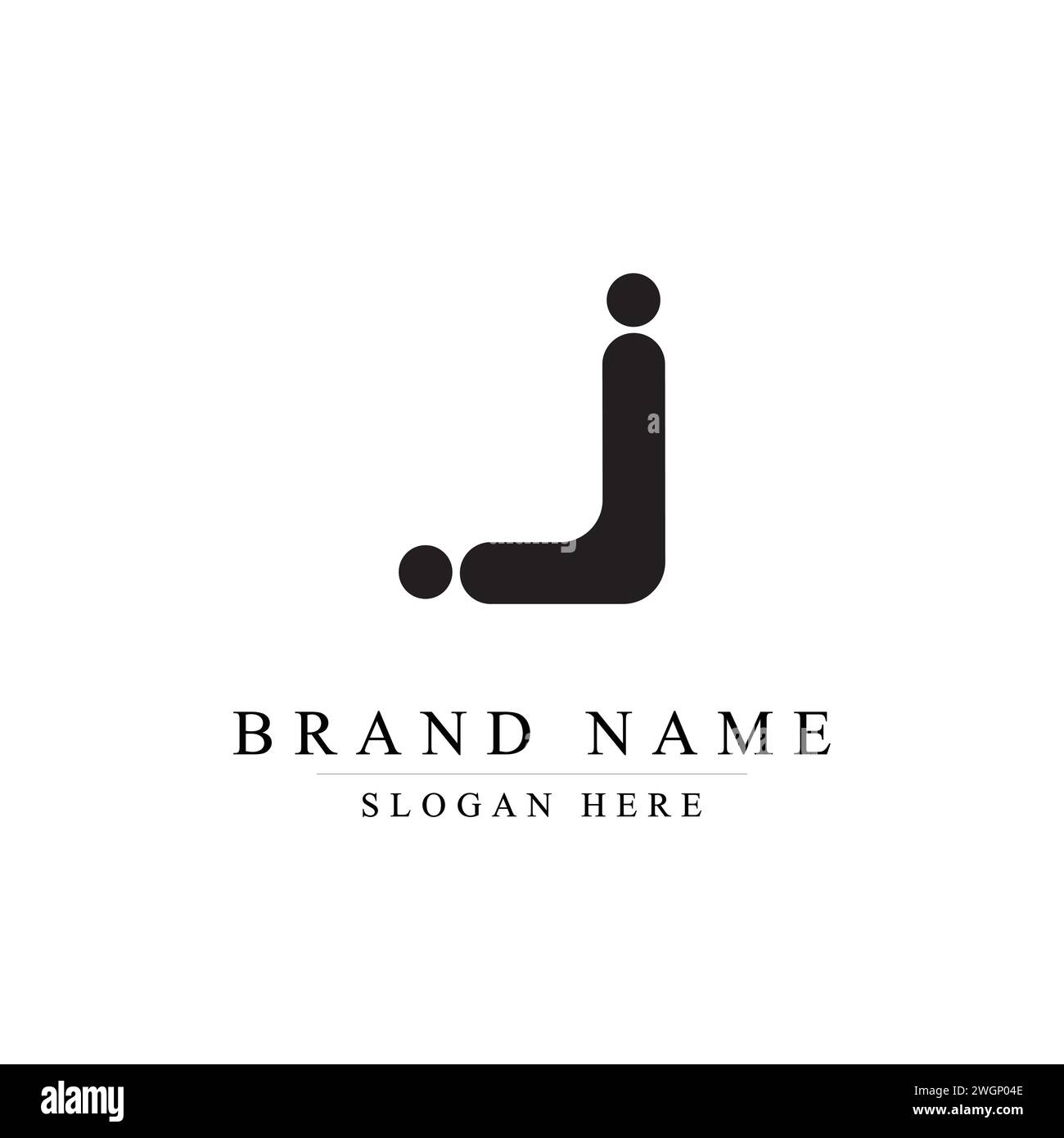 Line letter J logotype pastel colors. Unique modern for company and ...