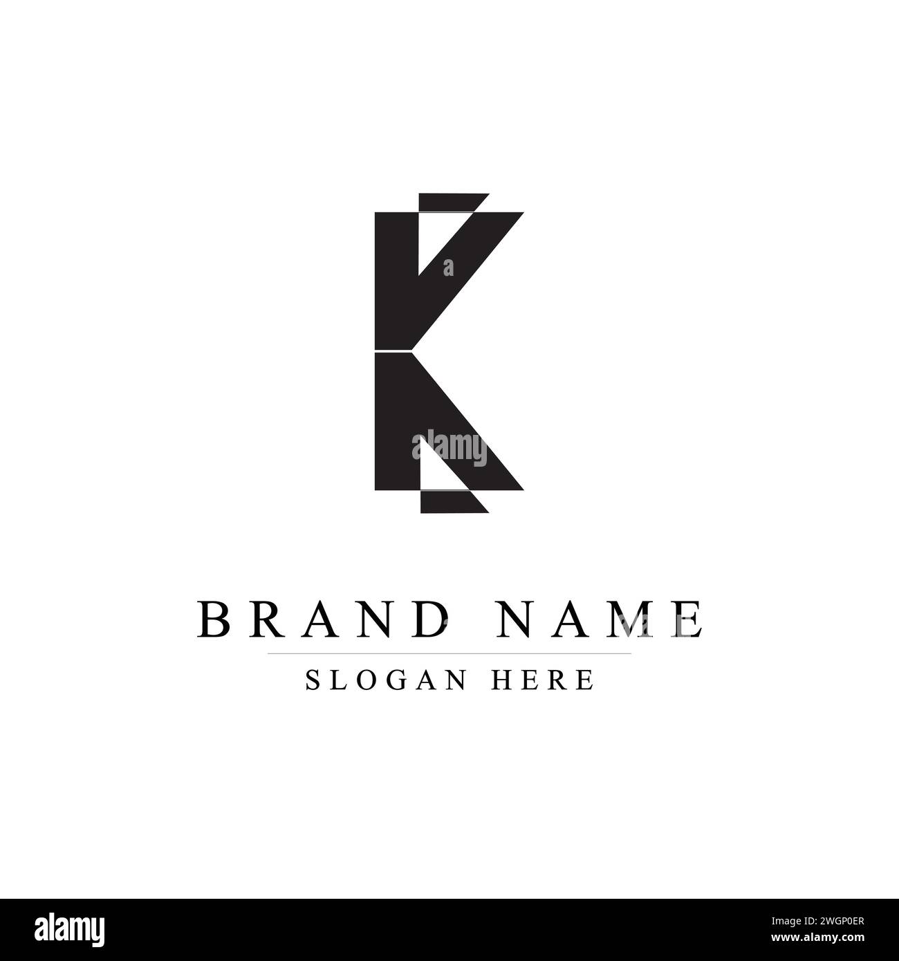 initials letter k logo design vector illustration template, Initial ...