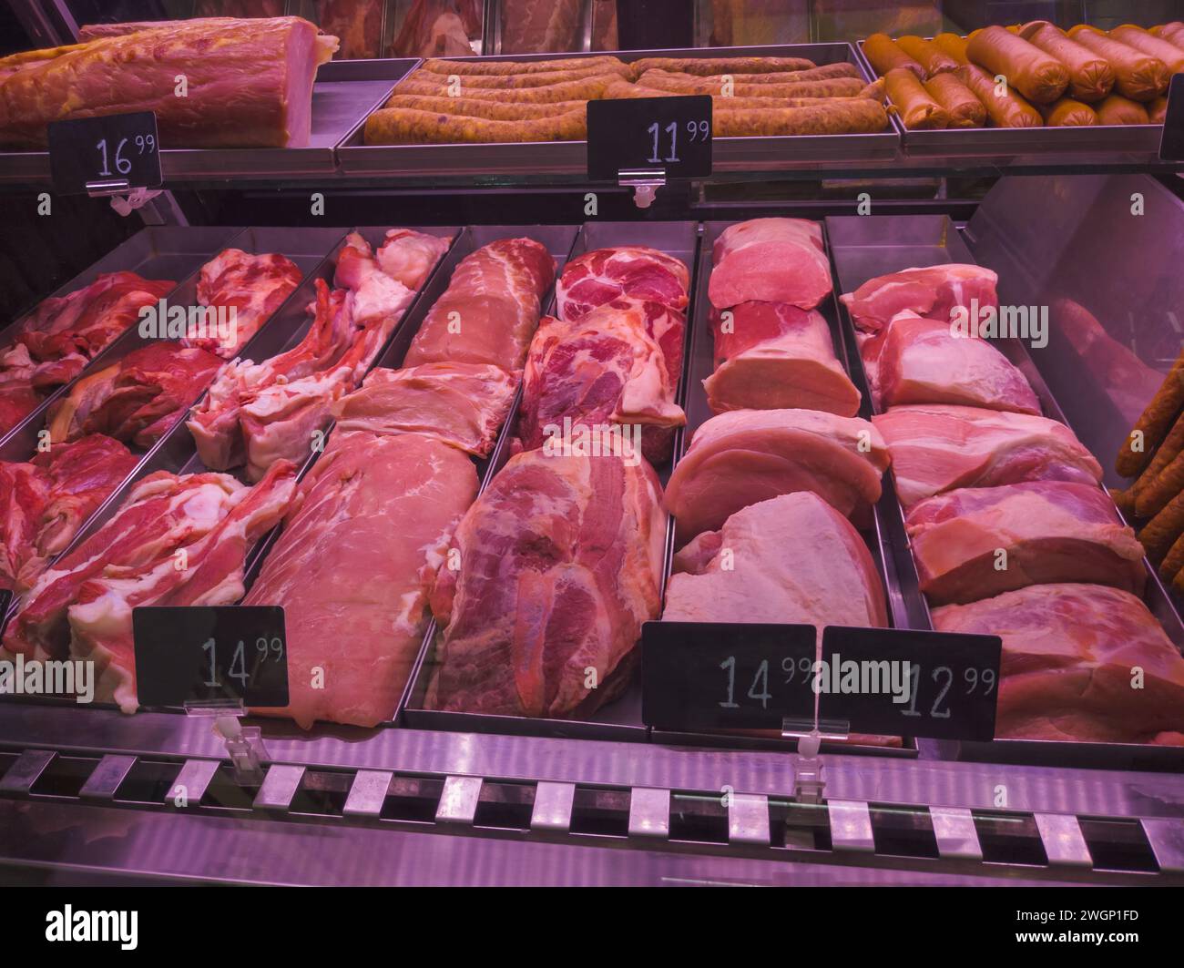 Red meat displayed in hi-res stock photography and images - Alamy