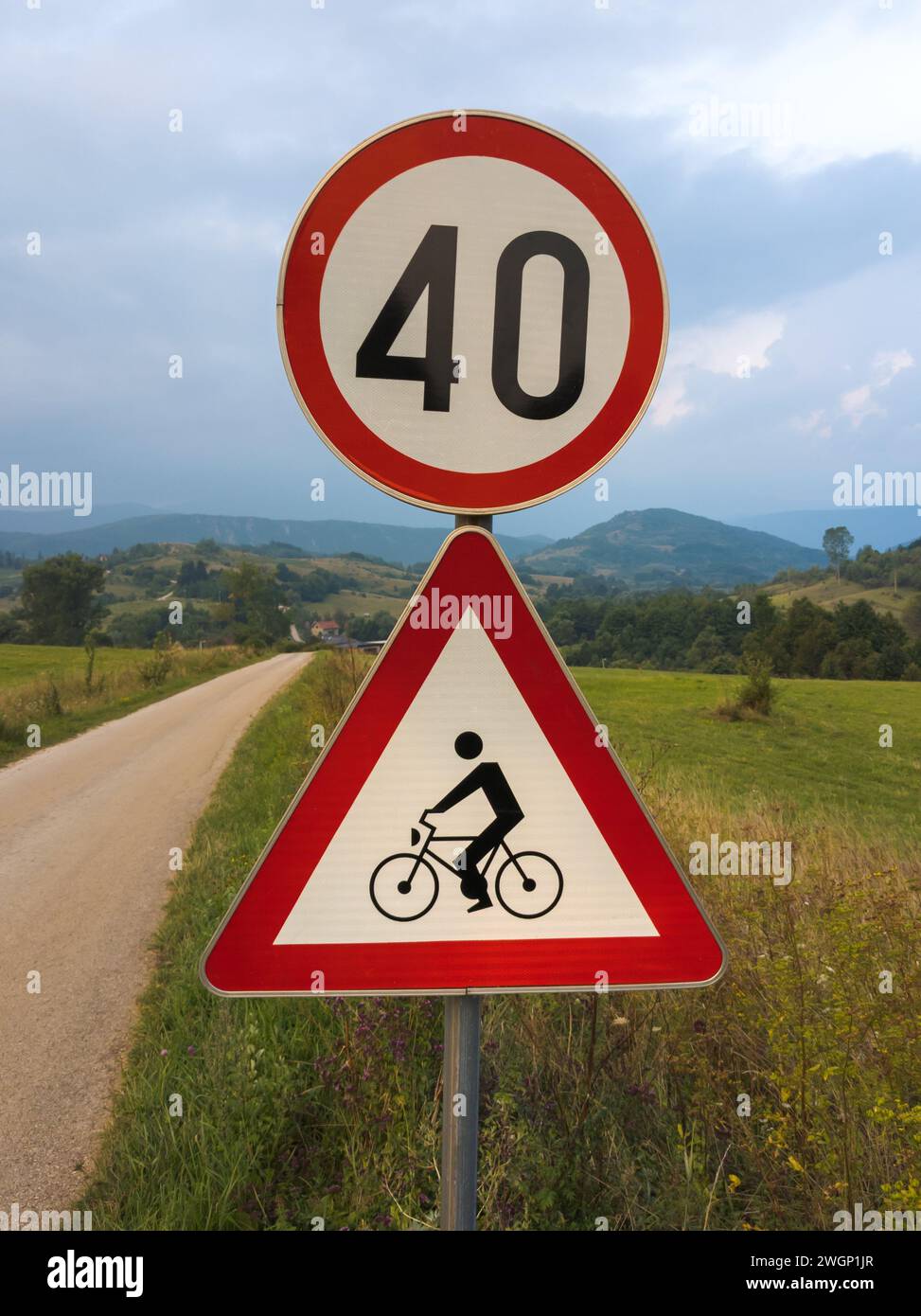 Cycle ahead sign hi-res stock photography and images - Alamy