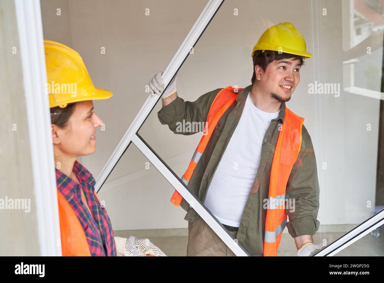 Carrying glass window hi-res stock photography and images - Alamy