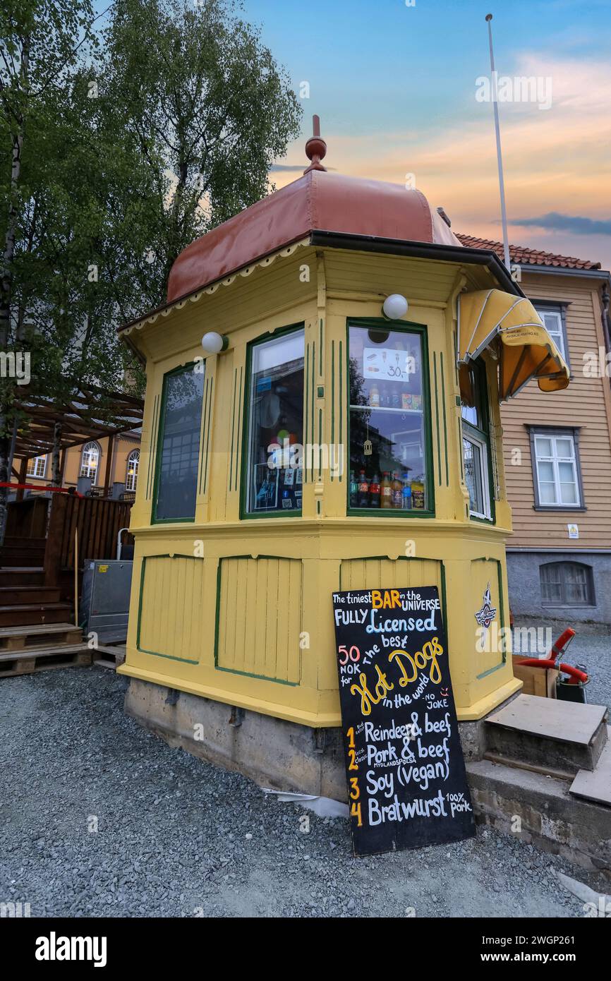 Tromsoe Norway 07/29/2023 : The bar Rakketen is the tiniest bar in the ...