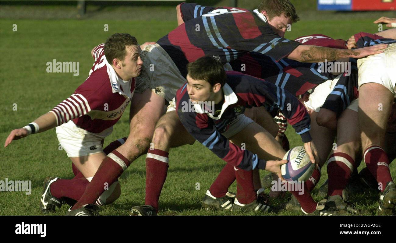 GALA V WATSONIANS, NETHERDALE. 22/1/00. Watsonian's scrum half Chris ...