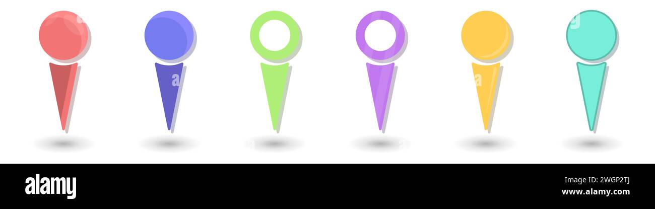 Location label vector. Pin on the map. Geolocation sign vector set of ...