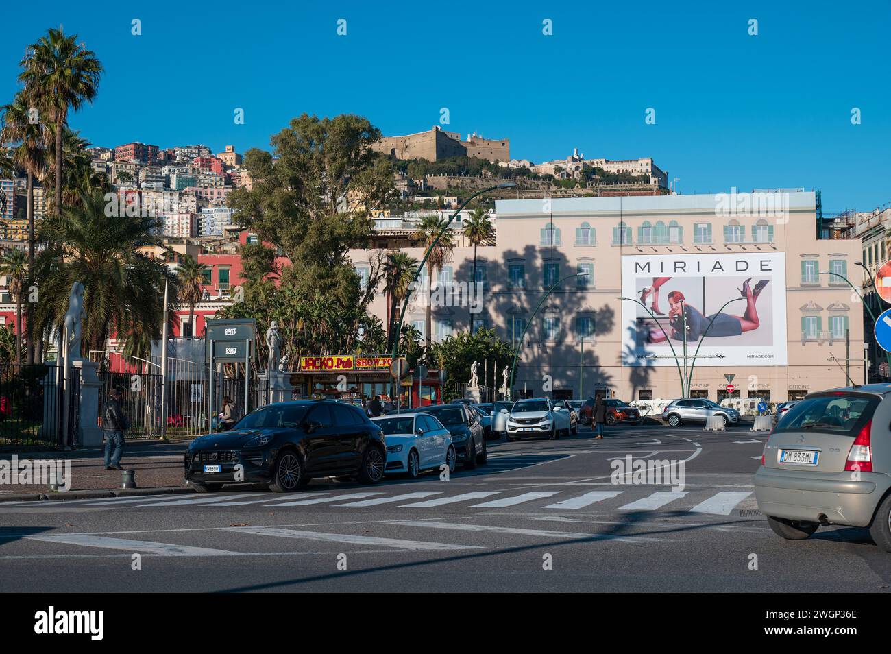 Naples, Italy - December, 18, 2022: Bustling street in naples, italy at ...