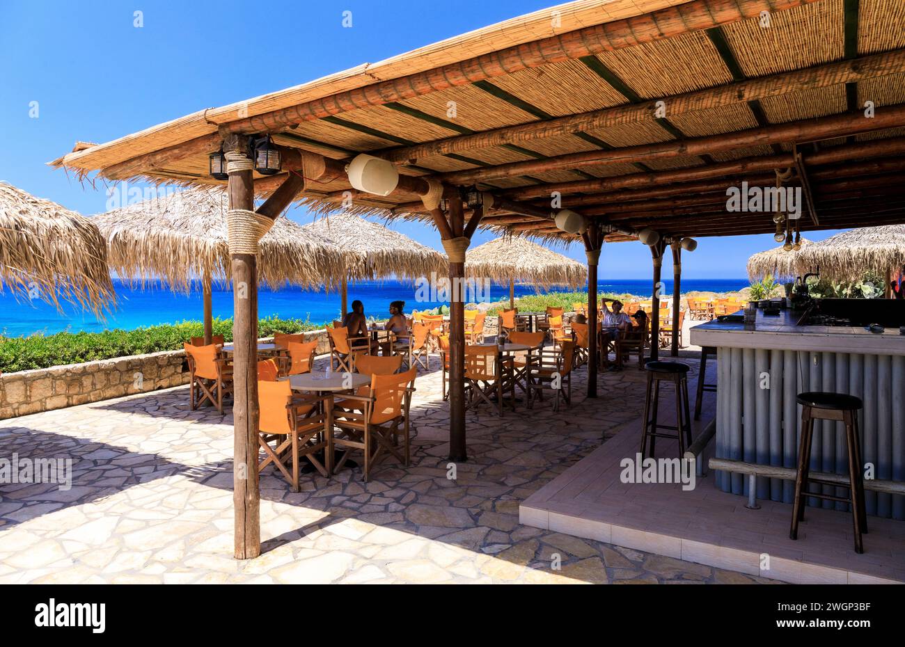 Falasarna Beach Bar, West Crete Stock Photo - Alamy