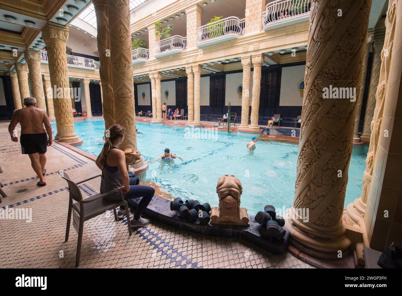 Gellert Thermal Baths in Budapest, Hungary Stock Photo - Alamy