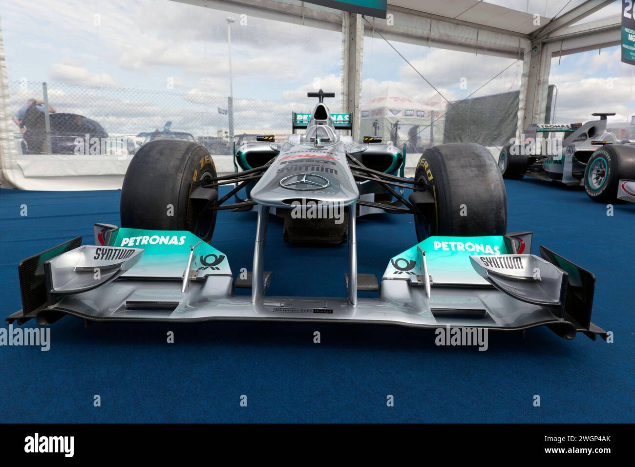 Front view of the 2011, Mercedes GP Petronas 1 Teams, MGP W02 Driven by ...