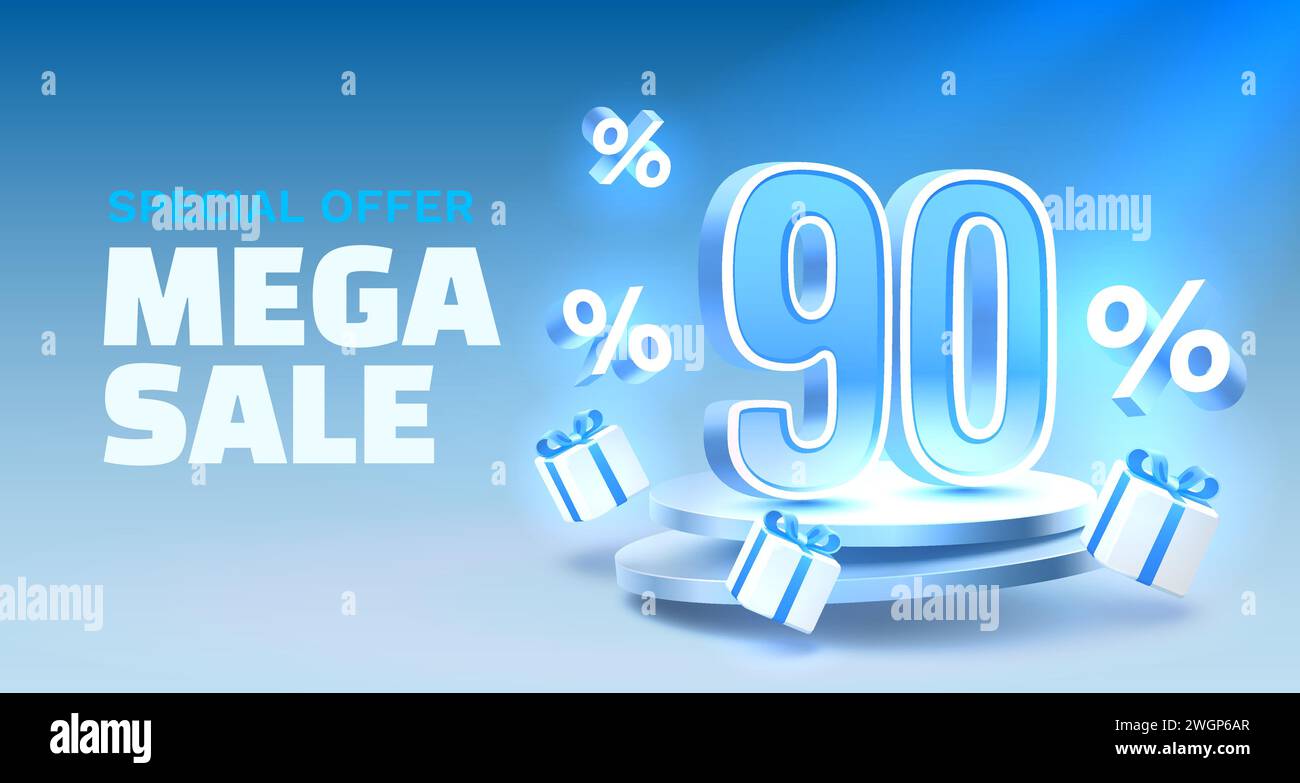 90 off sale banner sign board hi-res stock photography and images - Alamy