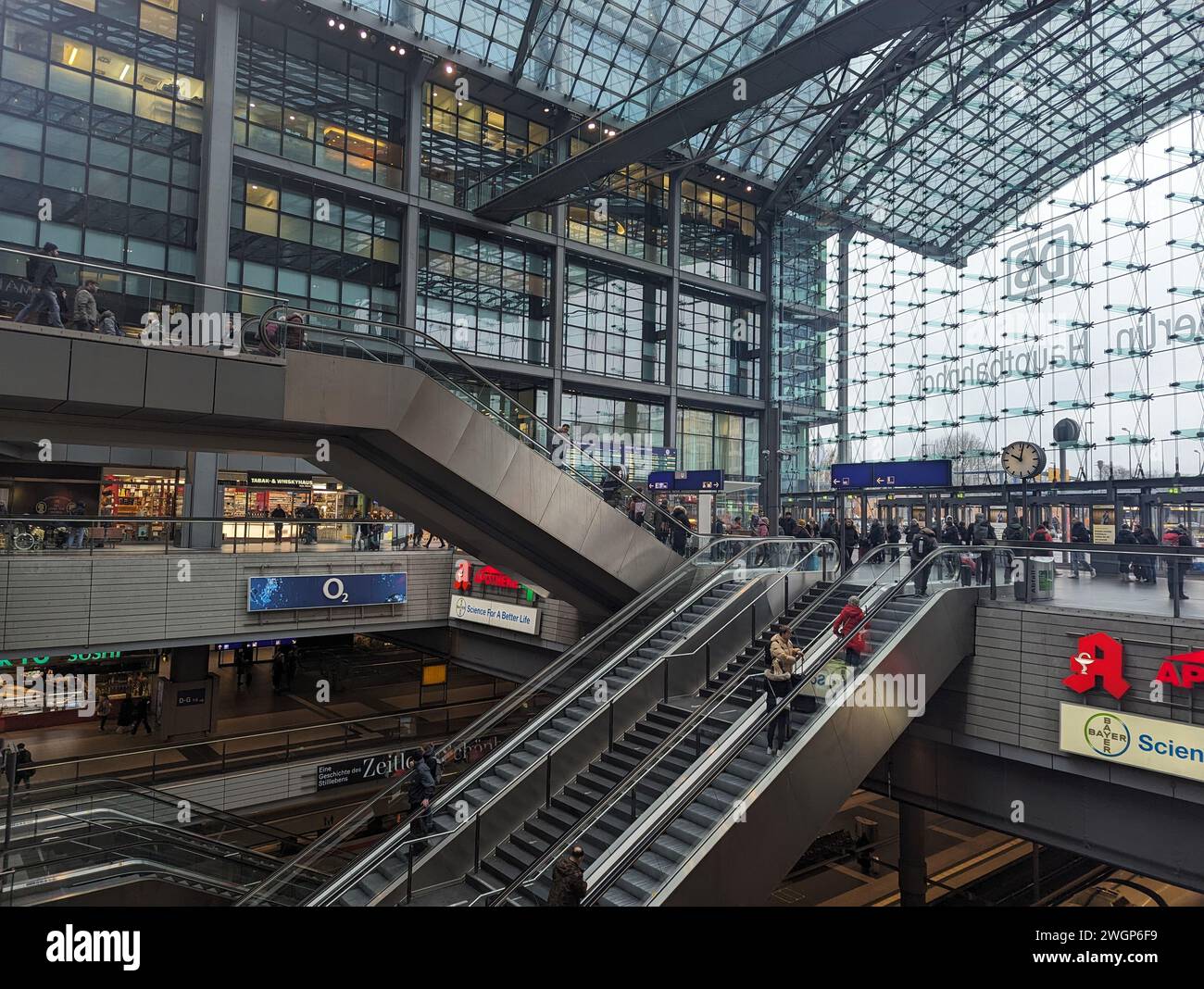 Interior View From Berlin Central Station Stock Photo - Alamy