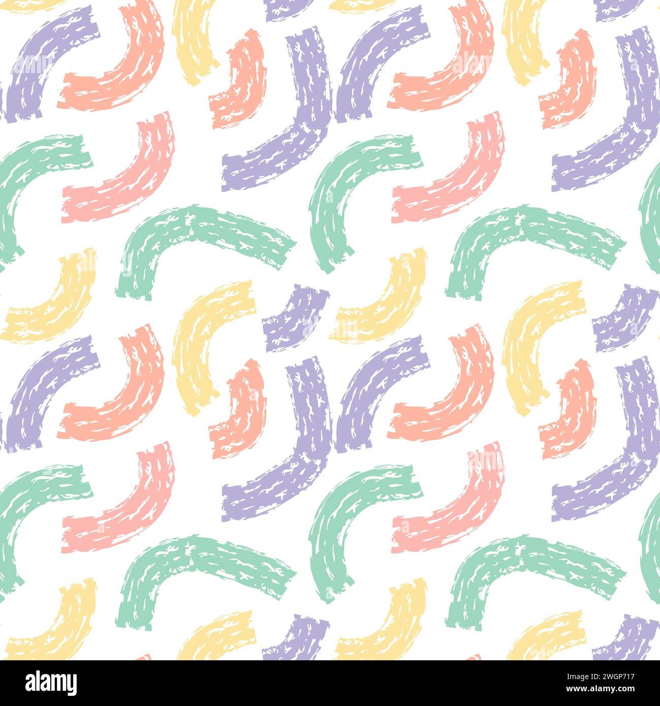 Fashion abstract contemporary seamless pattern with dry brush crayon ...