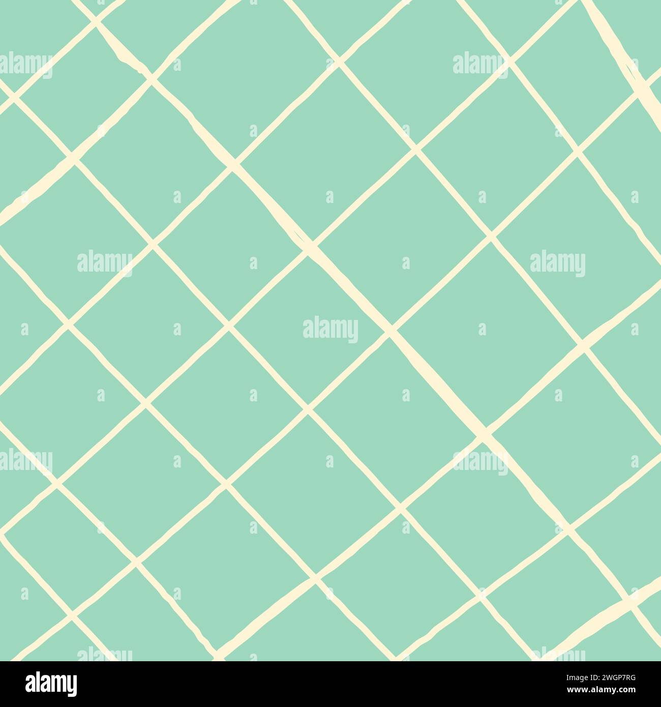 Vector hand drawn cute checkered pattern. Plaid geometrical simple ...