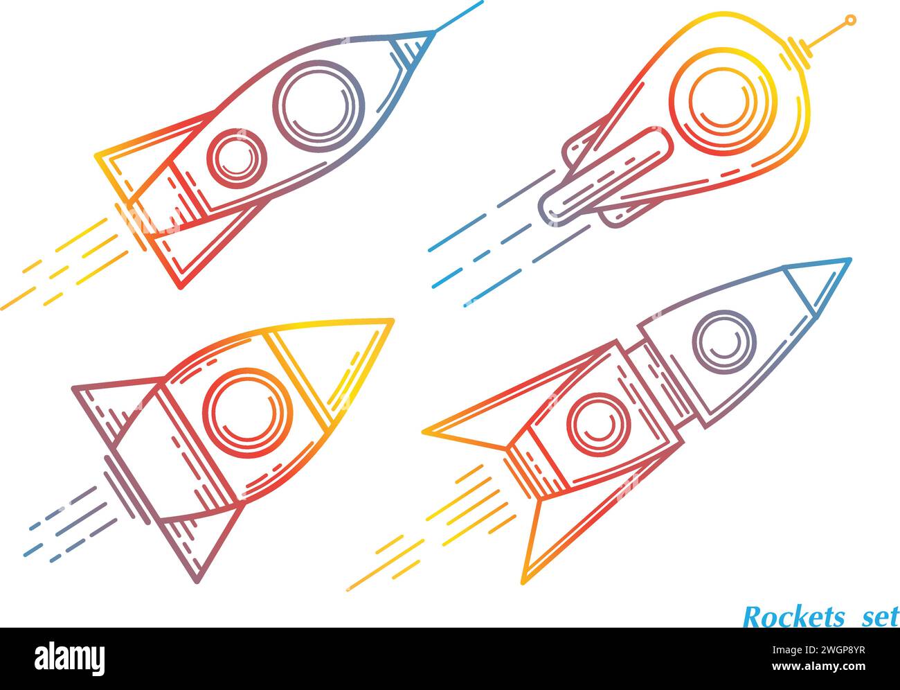 Cartoon space rocket Stock Vector Images - Alamy