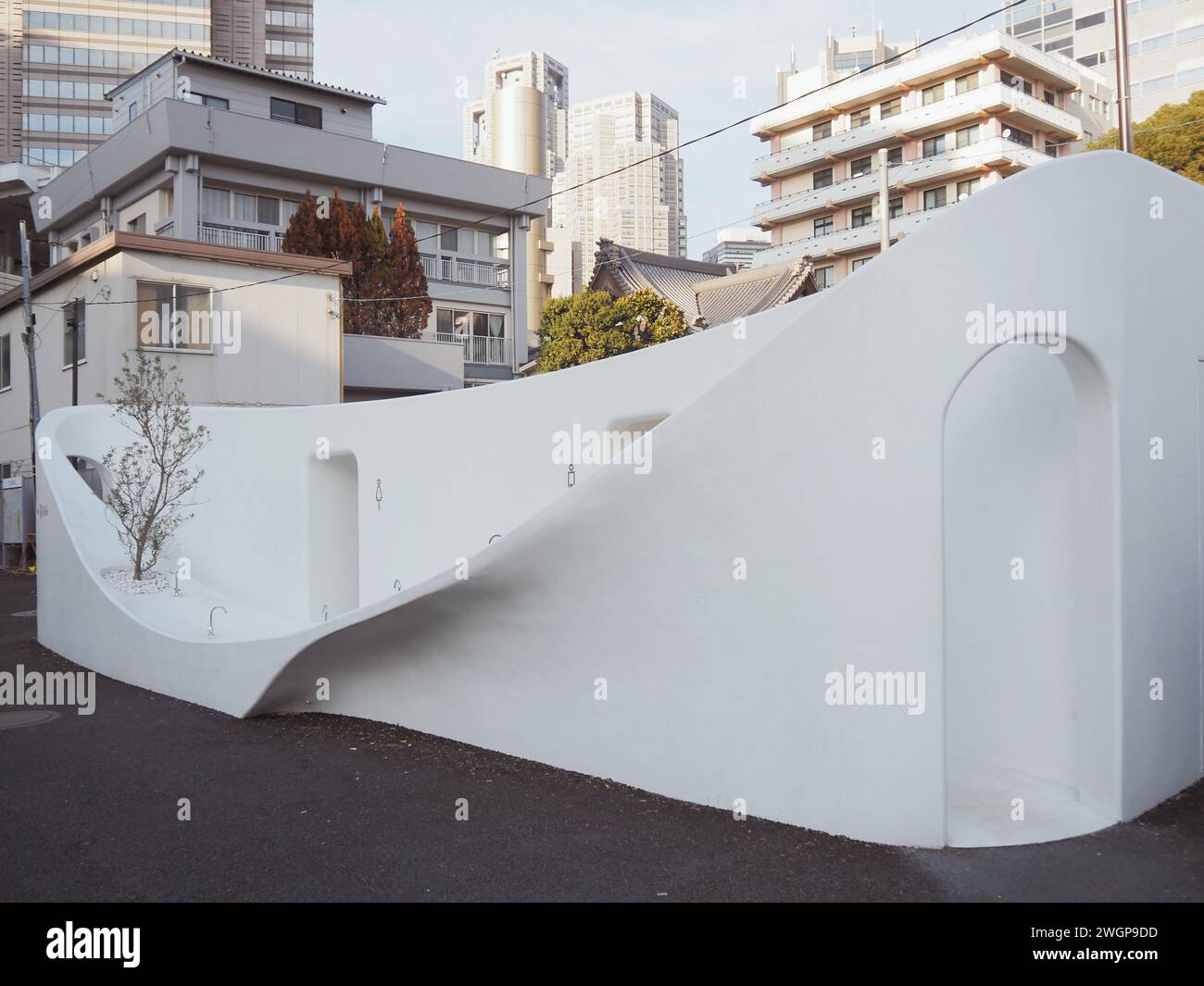 TOKYO, JAPAN - January 19, 2024: A Sou Fujimoto-designed public toilet ...