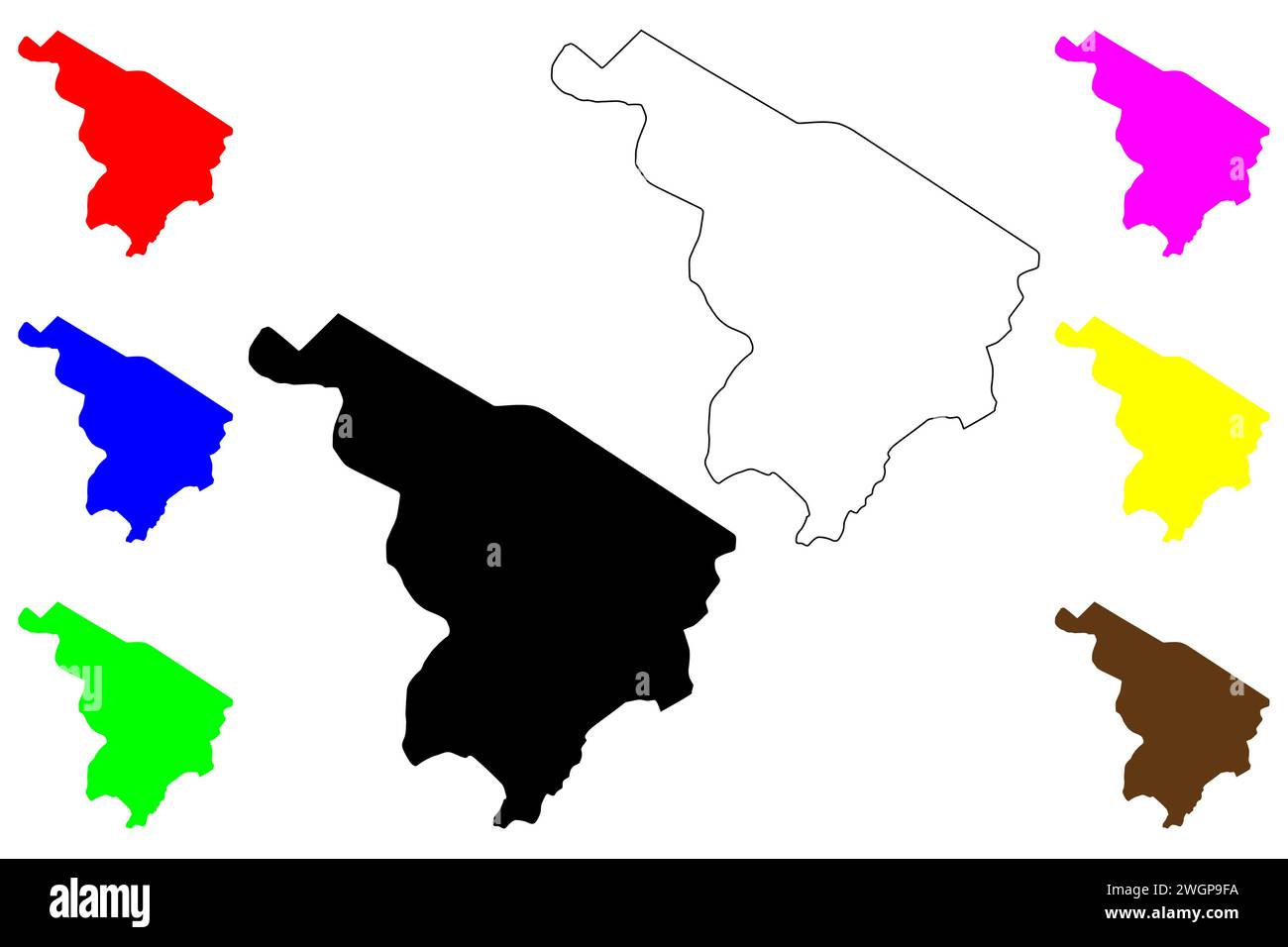 Matola city (Republic of Mozambique) map vector illustration, scribble ...