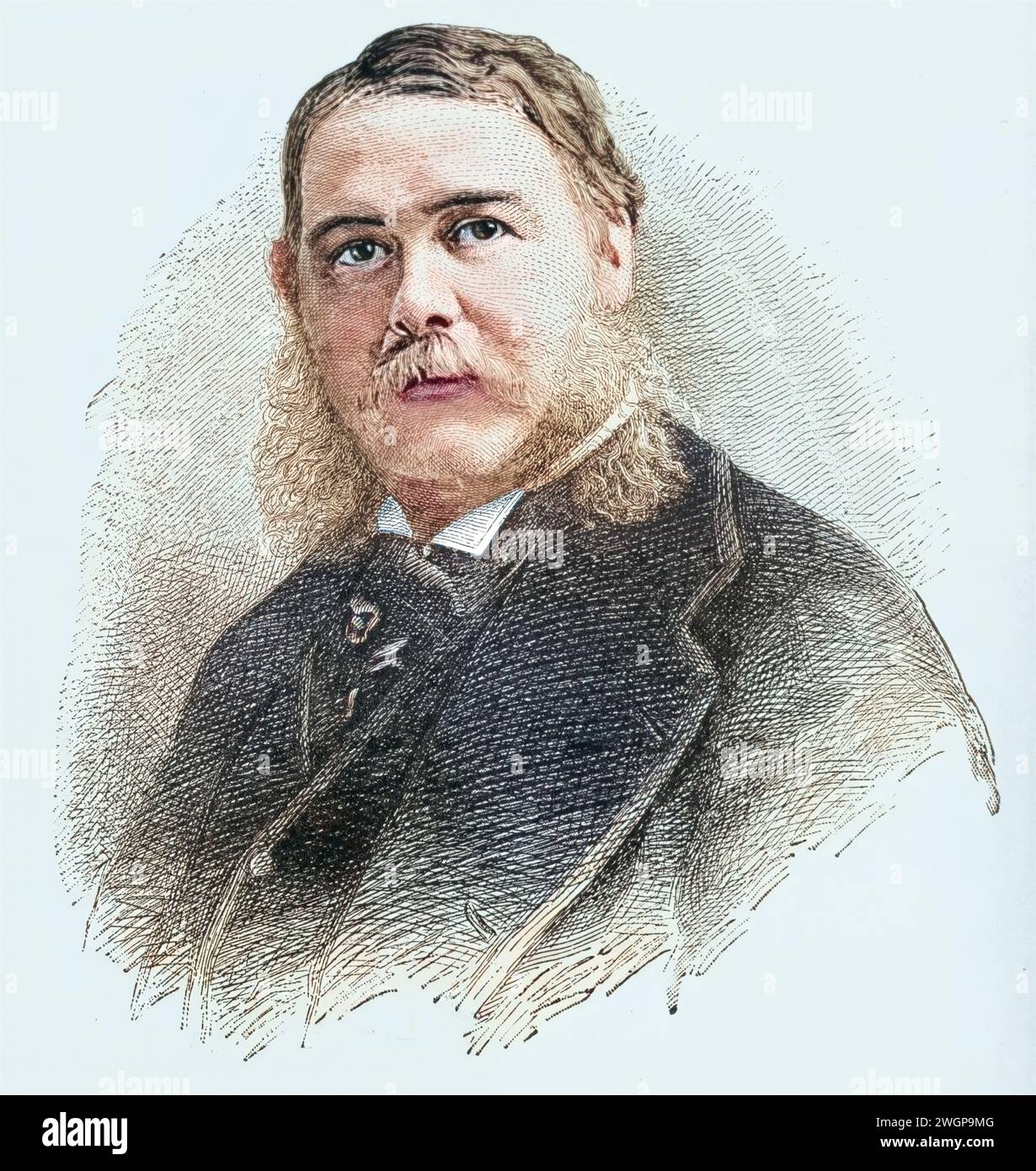 Chester Arthur color portrait US president USA 19th century Stock Photo ...