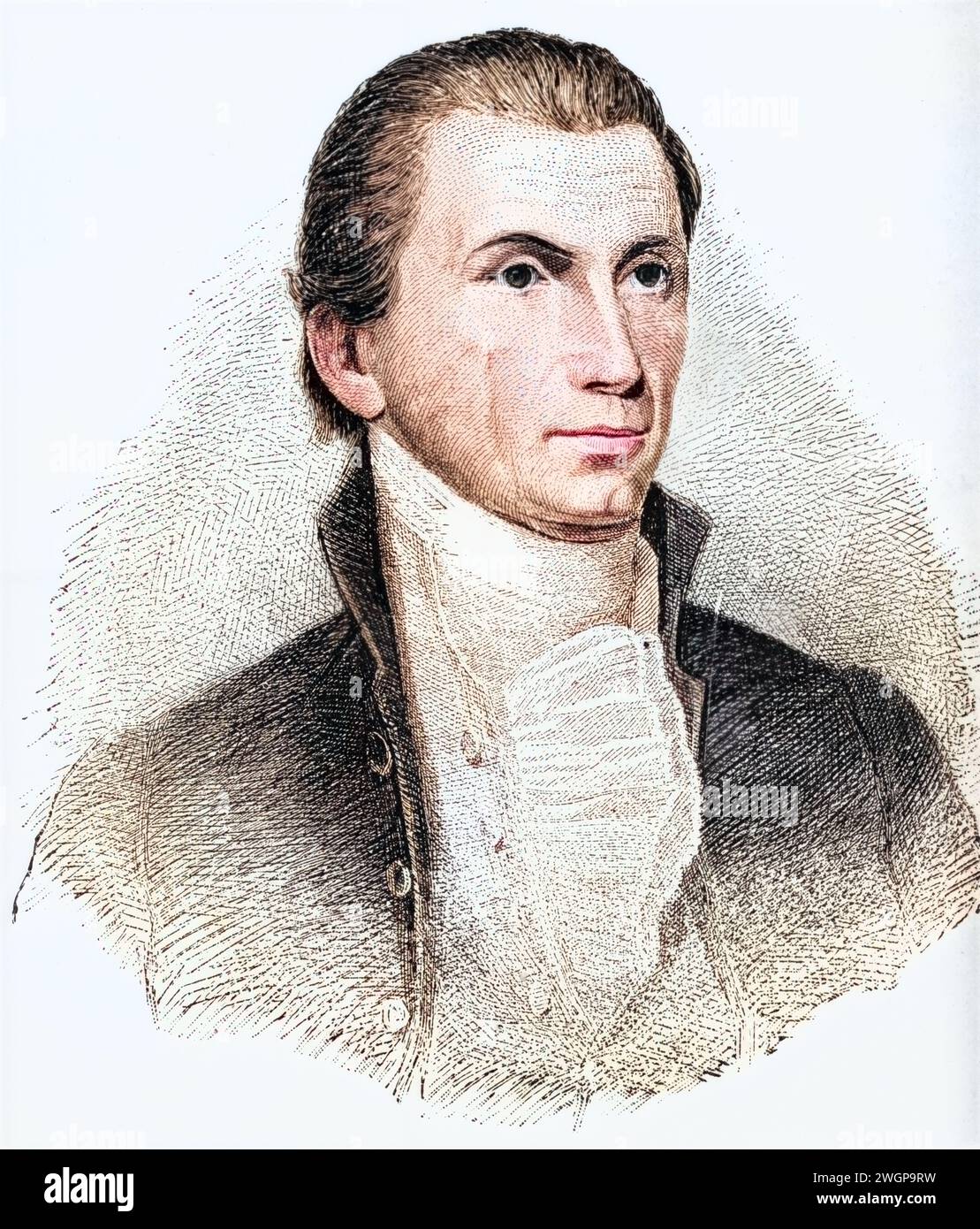 James Monroe color portrait US president USA 19th century Stock Photo ...