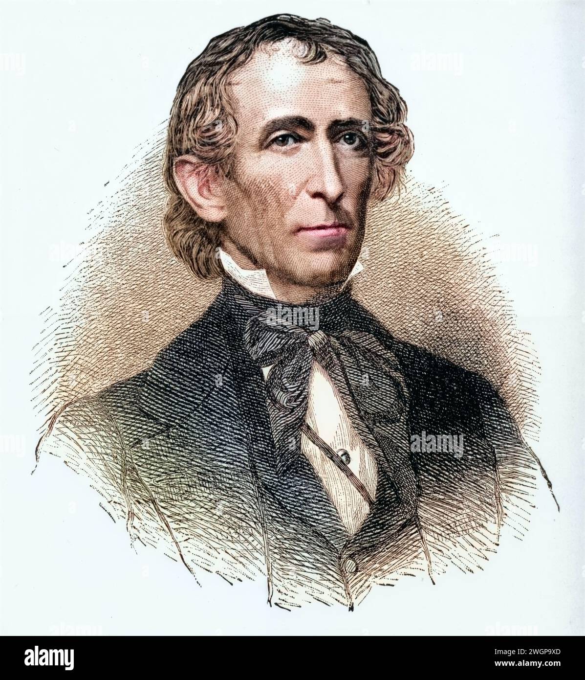 John Tyler color portrait US president USA 19th century Stock Photo - Alamy
