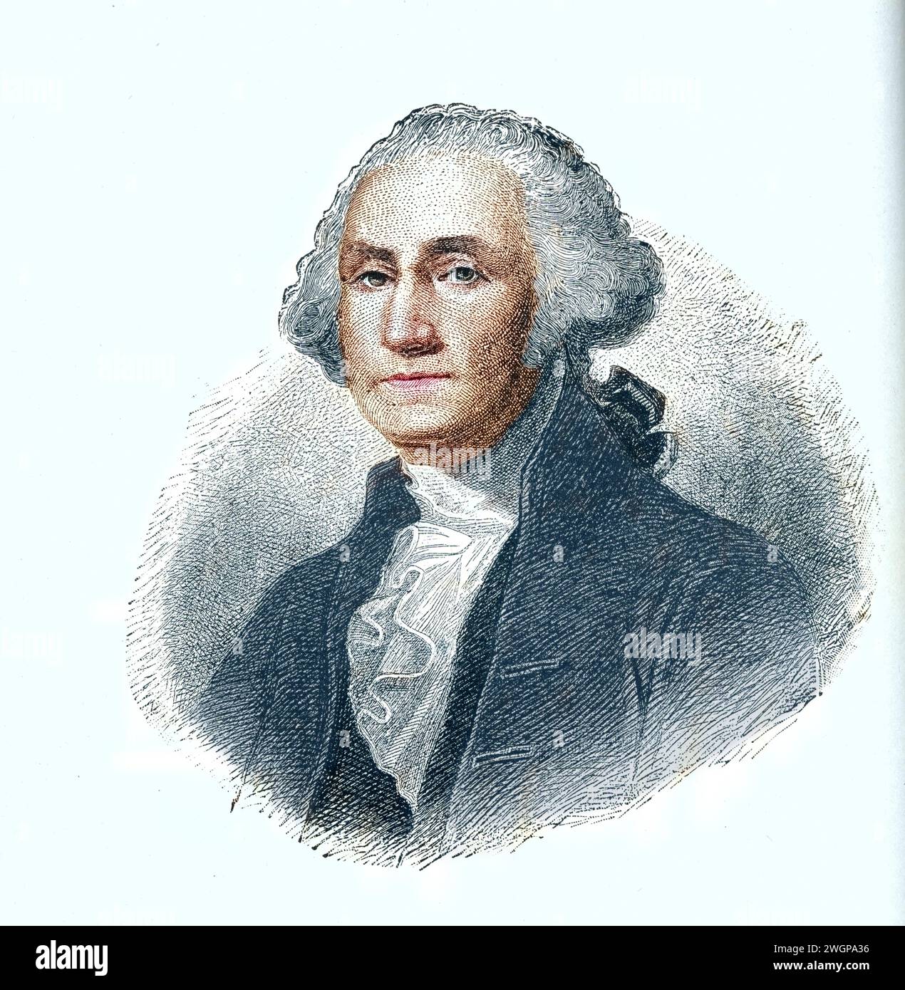 George Washington 1789-1797 President USA portrait 19th century Stock ...