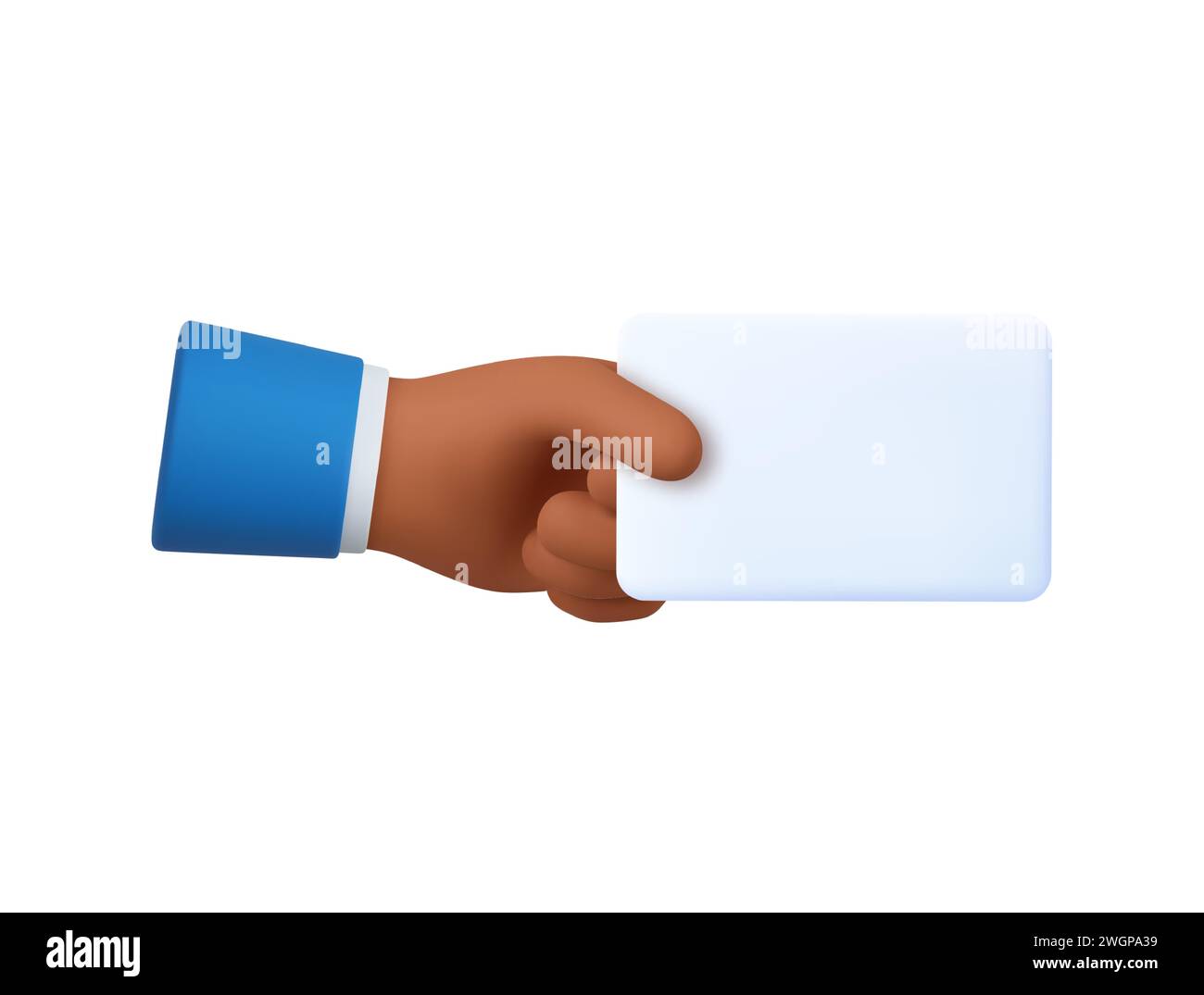 Card hand out blue Stock Vector Images - Alamy
