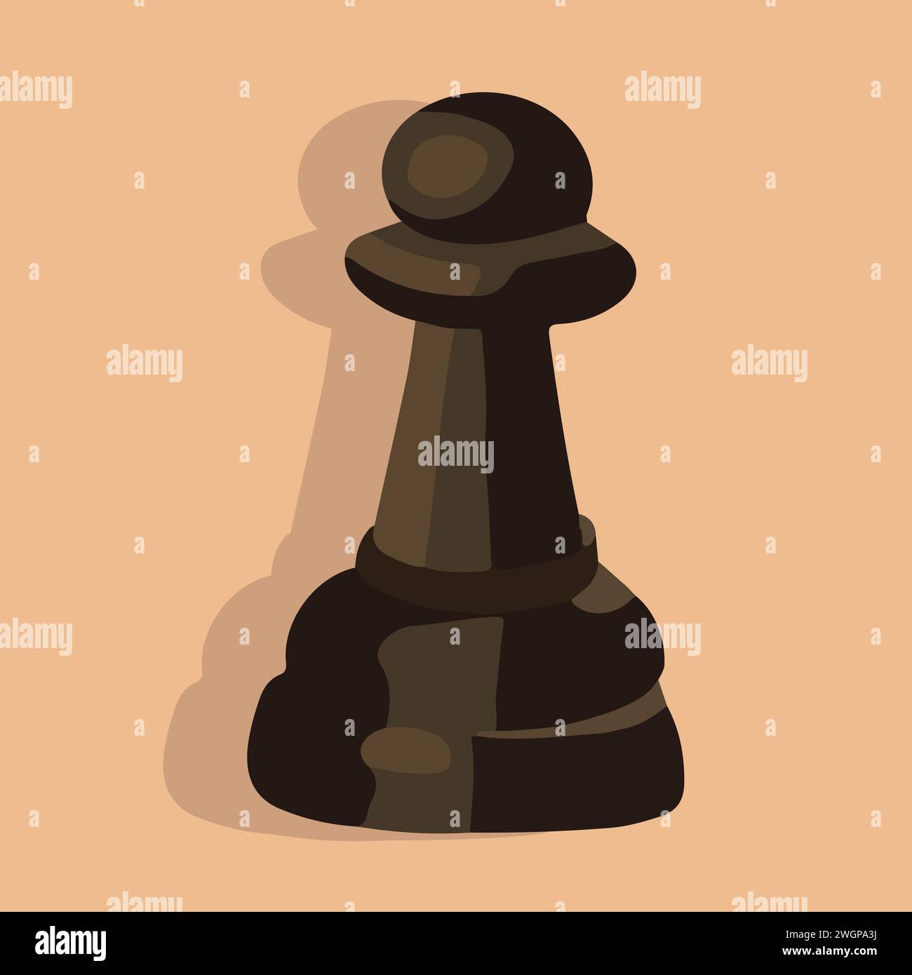 Vector isolated illustration of chess piece pawn Stock Vector Image ...