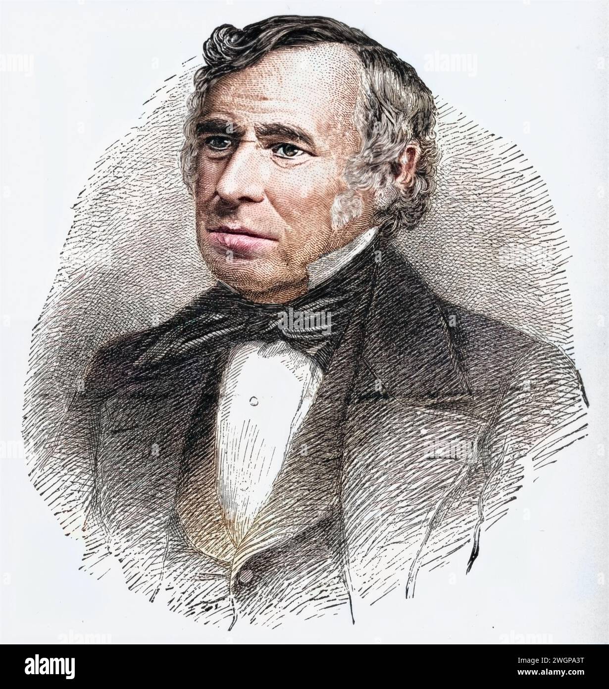 Zachary Taylor president USA 19th century Colour Portrait Stock Photo ...