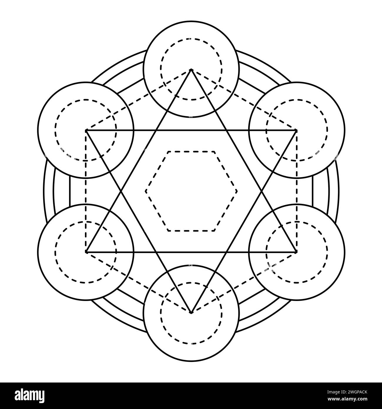 Esoteric vector symbols spiritual masonic tattoo symbol Black and White ...