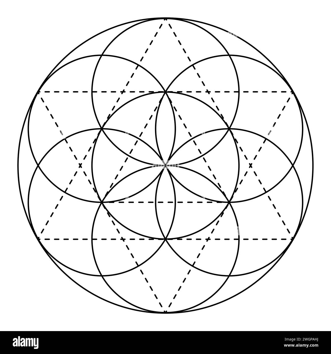 Sacred geometry vector design element. Alchemy, religion, philosophy ...