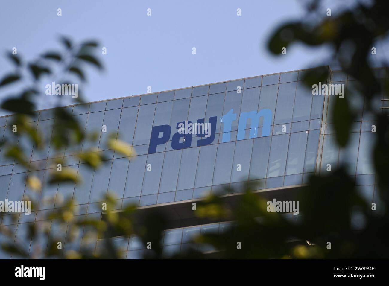 Noida, Uttar Pradesh, India. 6th Feb, 2024. A Signage of Paytm can be ...