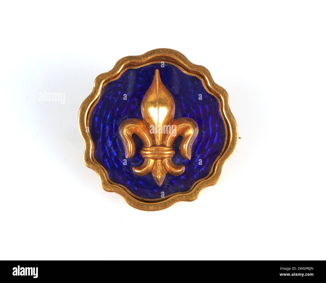 Antique 19th century Victorian gold and royal blue guilloche enamel ...