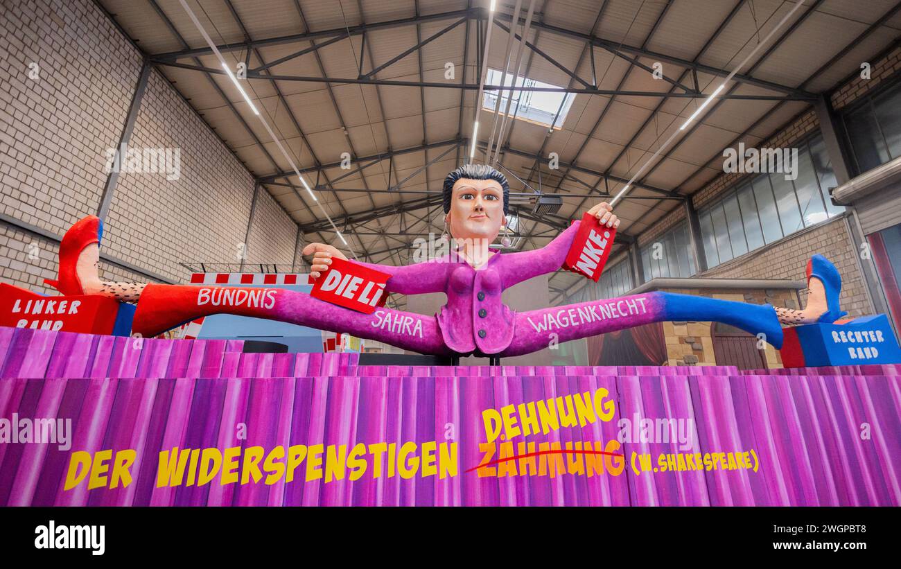 Cologne, Germany. 06th Feb, 2024. A float depicting Sahra Wagenknecht ...