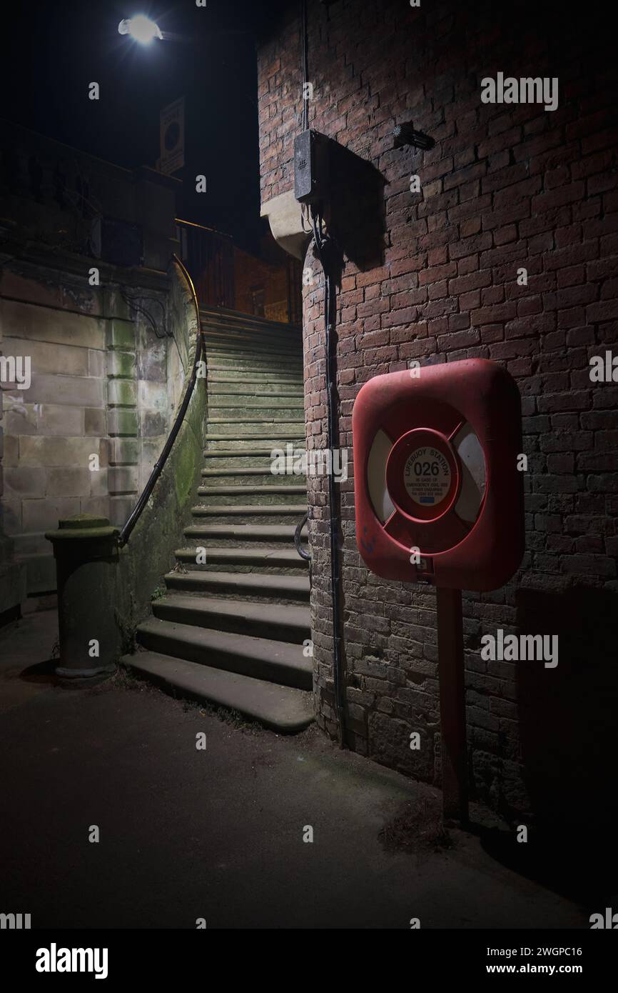 Red Lifebuoy Ring, Life Buoy, Life Ring, used for River Safety Stock ...