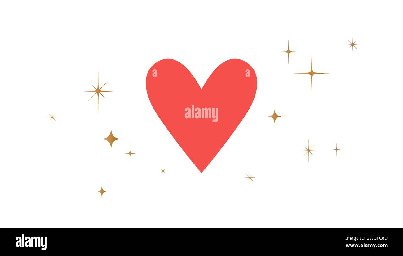 Heart sign, Love symbol with stars. Heart icon love with star, white ...